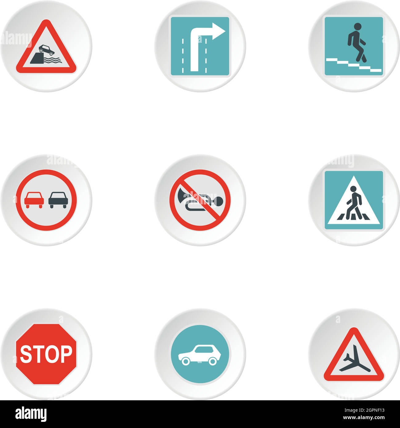 Street crosswalk stop sign Stock Vector Images - Alamy