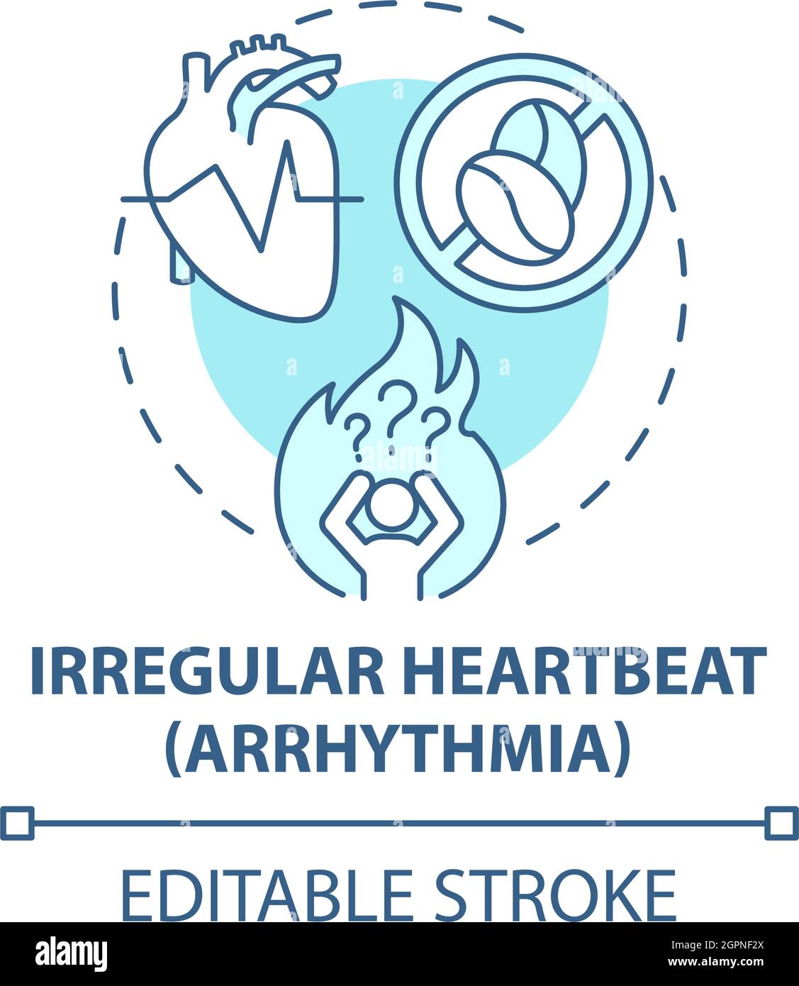 Irregular heartbeat concept icon Stock Vector Image & Art - Alamy