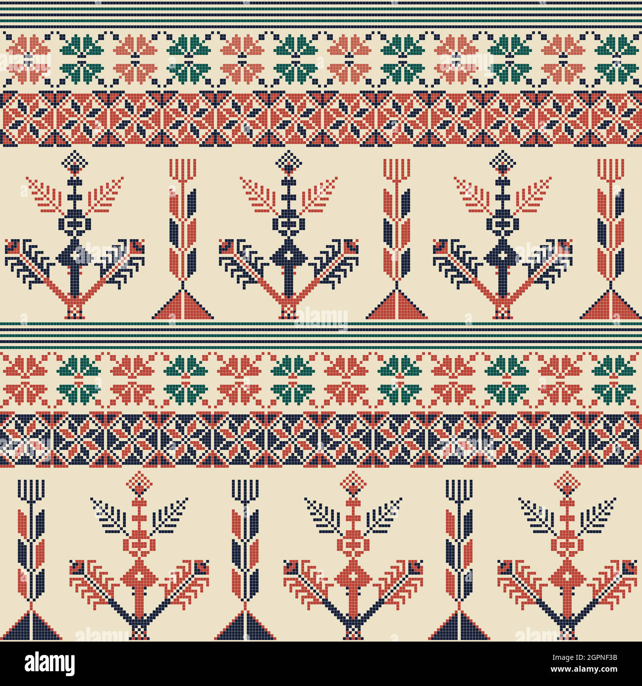 Palestinian embroidery pattern Stock Vector Image & Art - Alamy