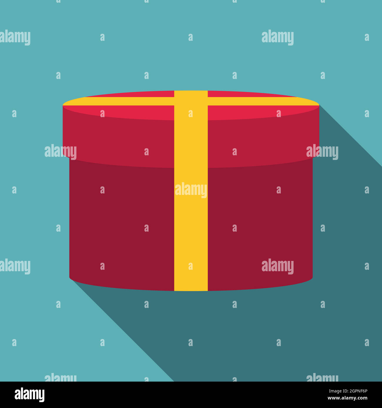 Round box icon, flat style Stock Vector Image & Art - Alamy