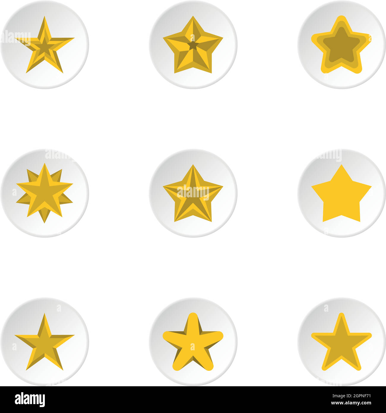 Types of stars icons set, flat style Stock Vector Image & Art - Alamy