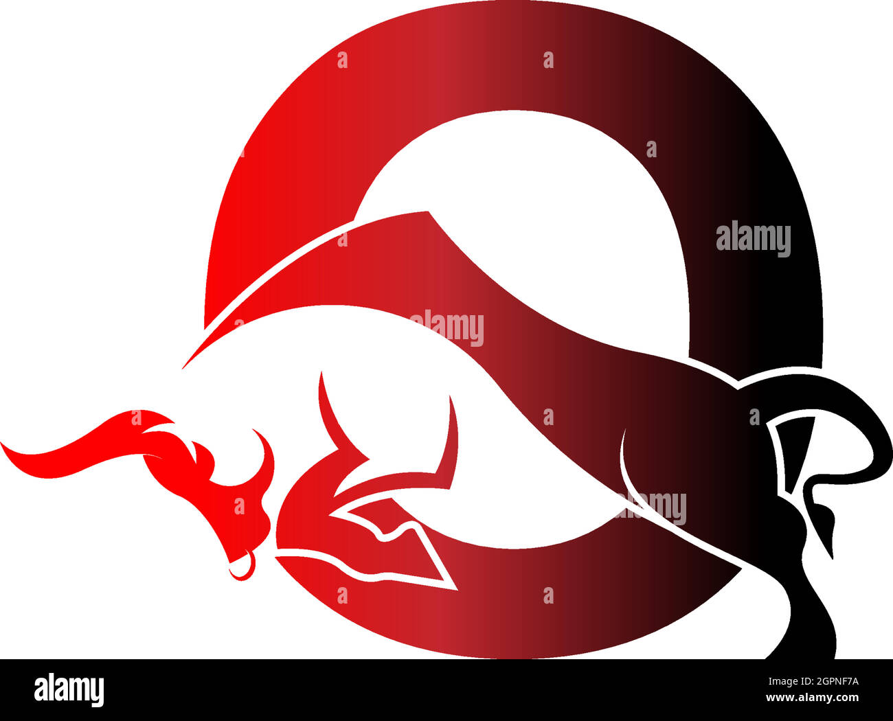 Mix letter logo icon with bull design symbol template Stock Vector ...