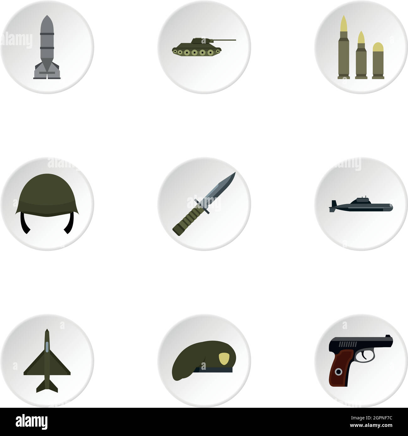War icons set, flat style Stock Vector Image & Art - Alamy