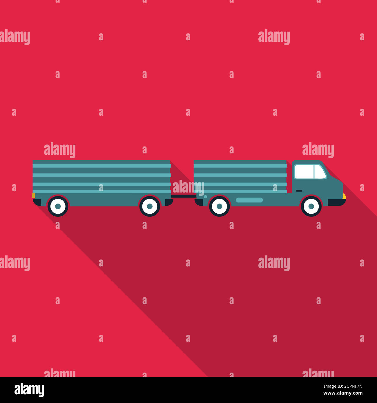 Trailer icon, flat style Stock Vector Image & Art - Alamy