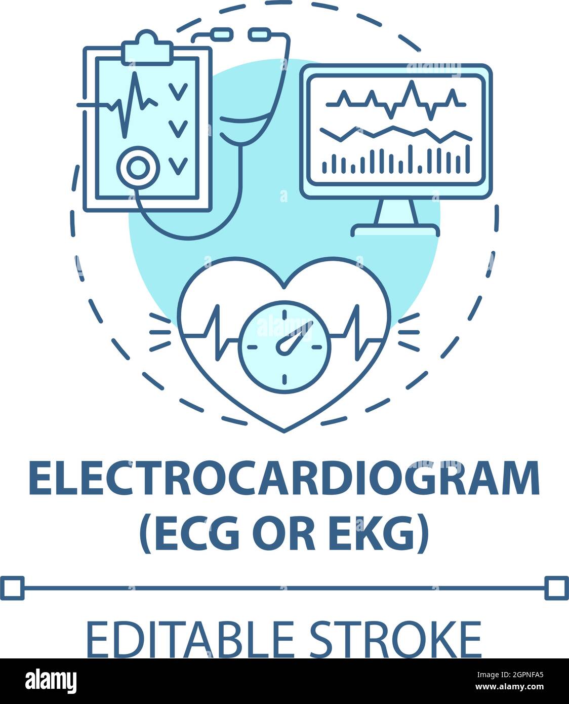 Electrocardiogram concept icon Stock Vector Image & Art - Alamy