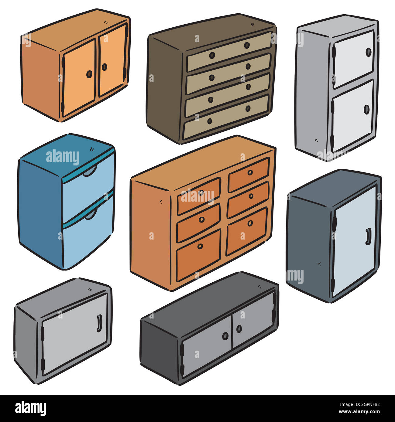 Cartoon drawer Cut Out Stock Images & Pictures - Alamy