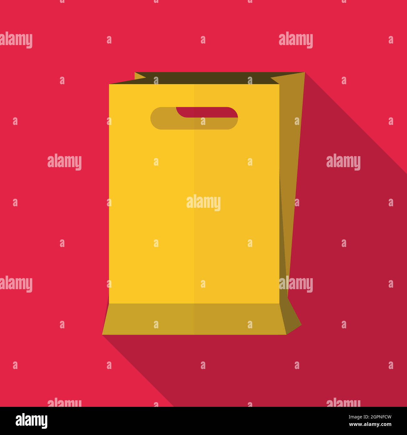 Paper bag icon, flat style Stock Vector Image & Art - Alamy