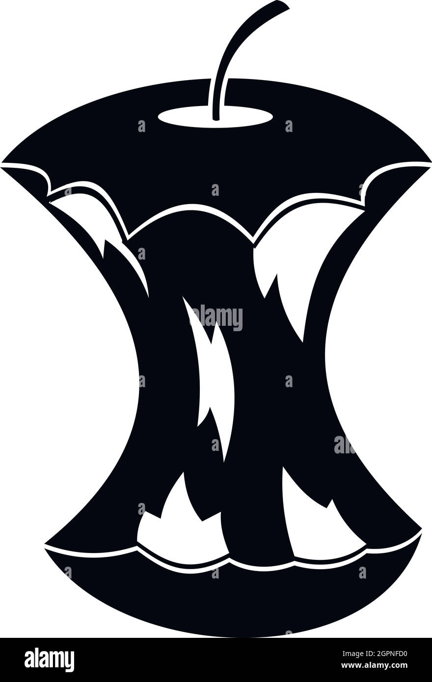 Apple core icon, simple style Stock Vector Image & Art - Alamy