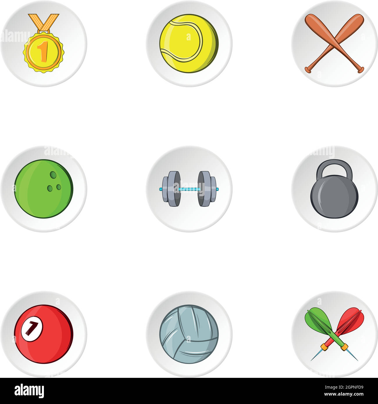 Training icons set, cartoon style Stock Vector Image & Art - Alamy