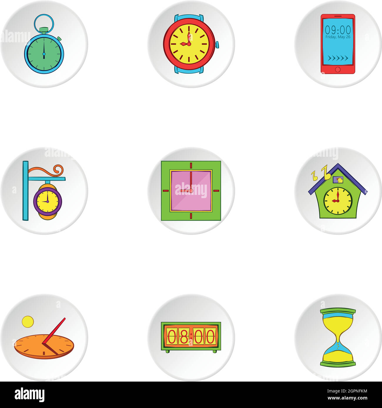 Set old pocket watch Stock Vector Images - Alamy