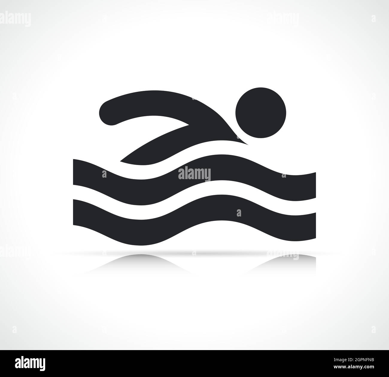 swimming man icon isolated vector Stock Vector Image & Art - Alamy