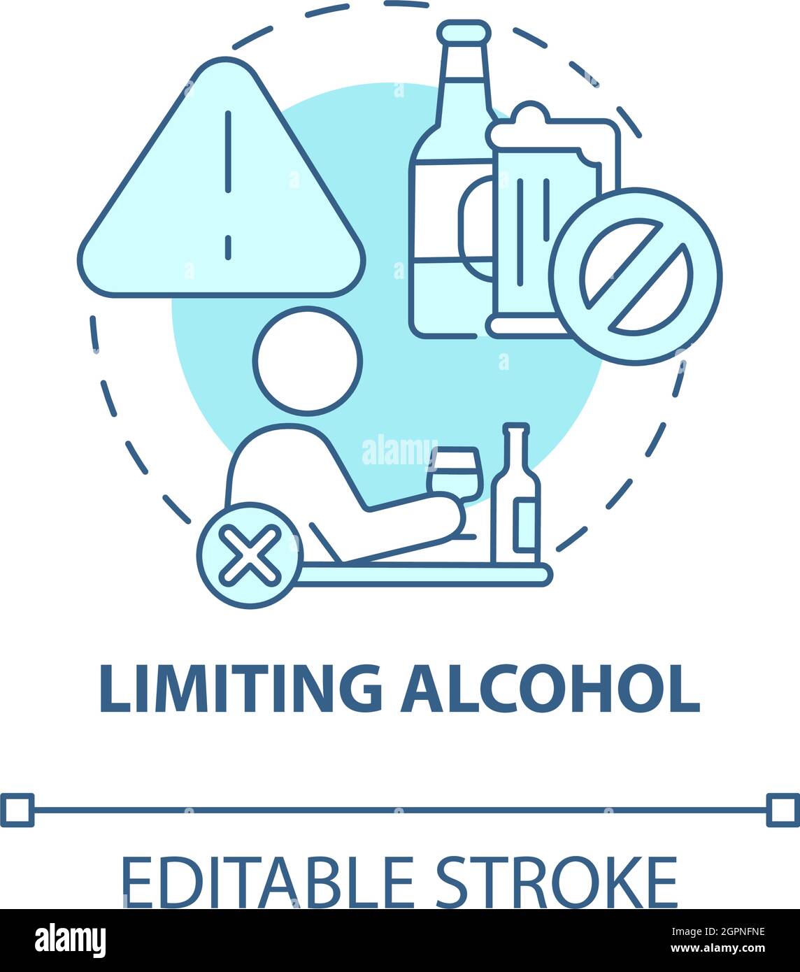 Limiting alcohol concept icon Stock Vector Image & Art - Alamy
