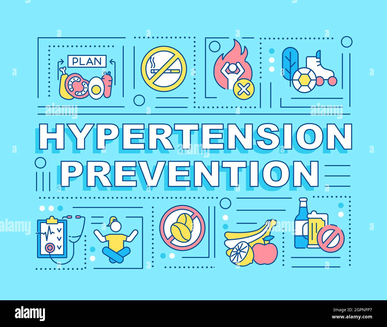 Hypertension prevention word concepts banner Stock Vector Image & Art ...