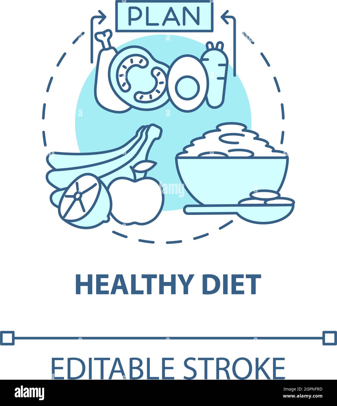 Healthy diet concept icon Stock Vector Image & Art - Alamy