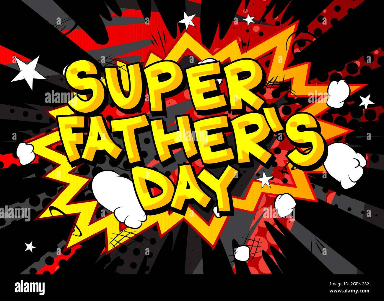 Super Fathers Day Comic Book Style Text Stock Vector Image And Art Alamy