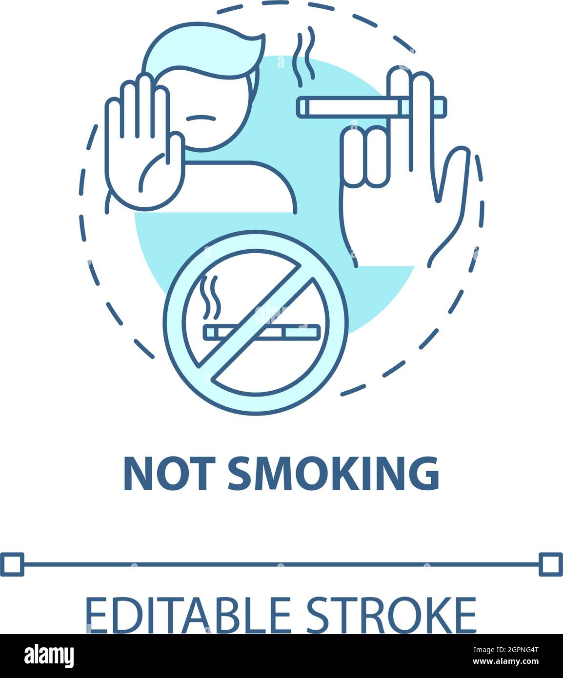 Not smoking concept icon Stock Vector Image & Art - Alamy