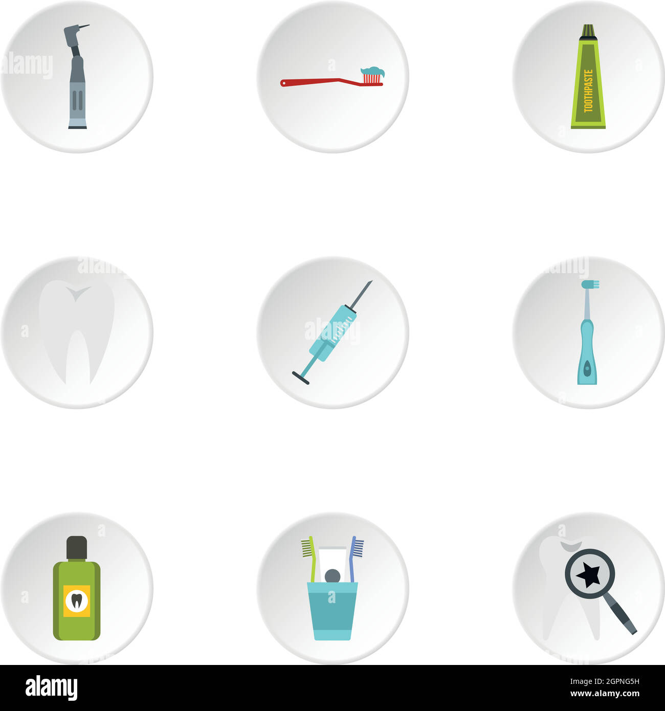Dental clinic icons set, flat style Stock Vector Image & Art - Alamy