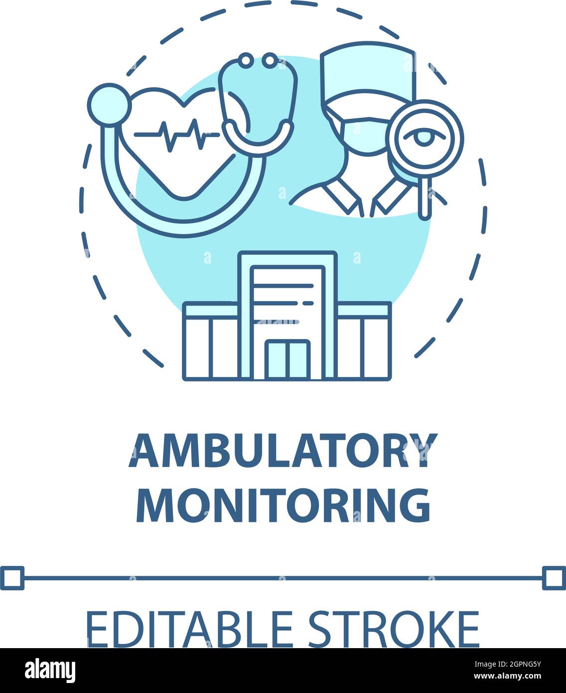 Ambulatory monitoring concept icon Stock Vector Image & Art - Alamy