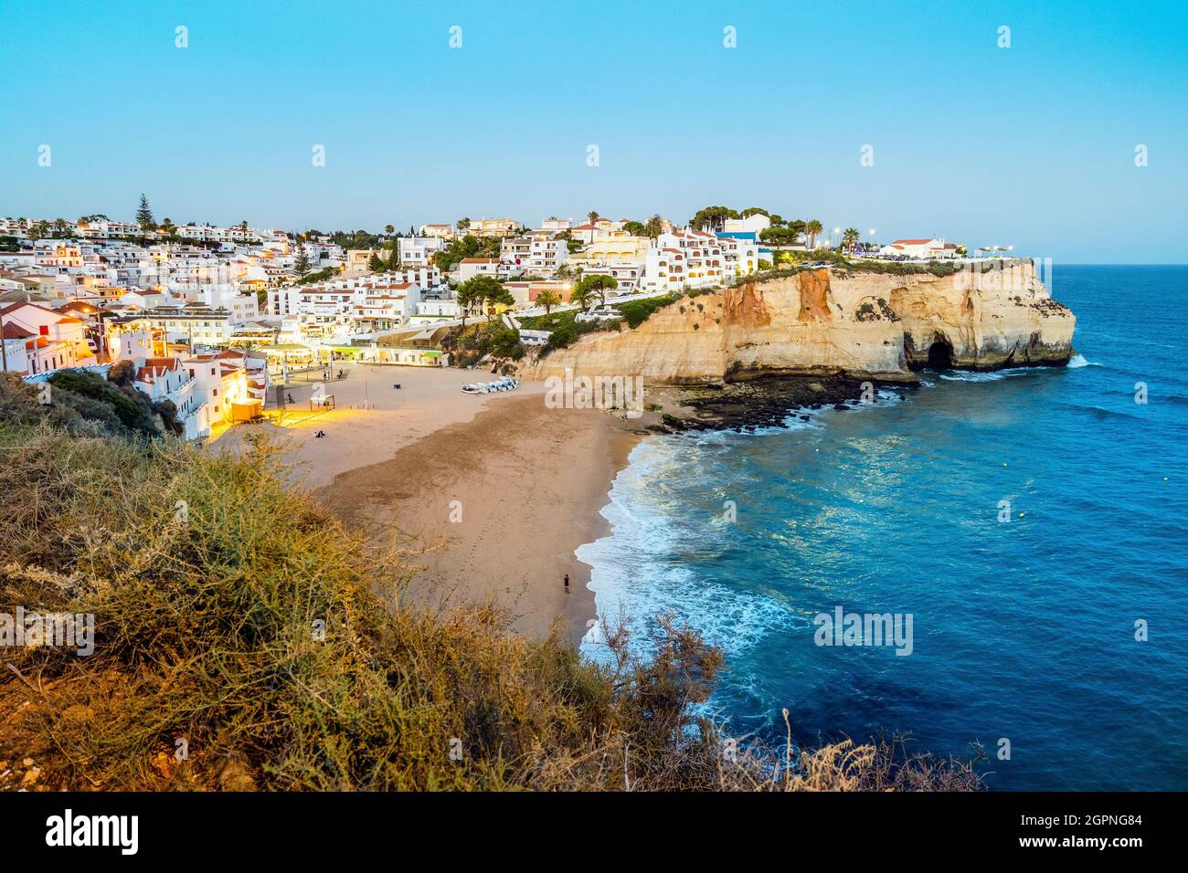 Carvoeiro beach architecture in evening hi-res stock photography and ...