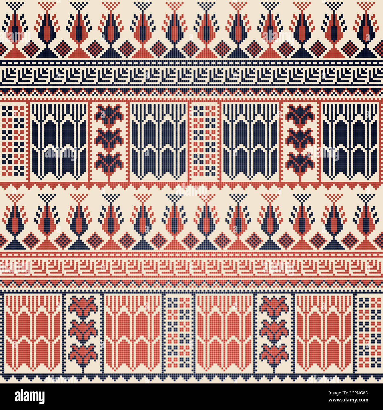 Palestinian embroidery pattern Stock Vector Image & Art - Alamy