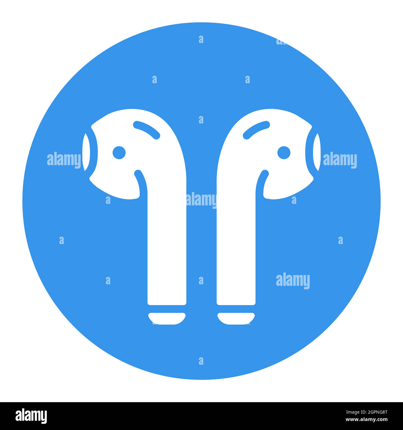 Wireless audio earbuds icon Cut Out Stock Images & Pictures - Alamy