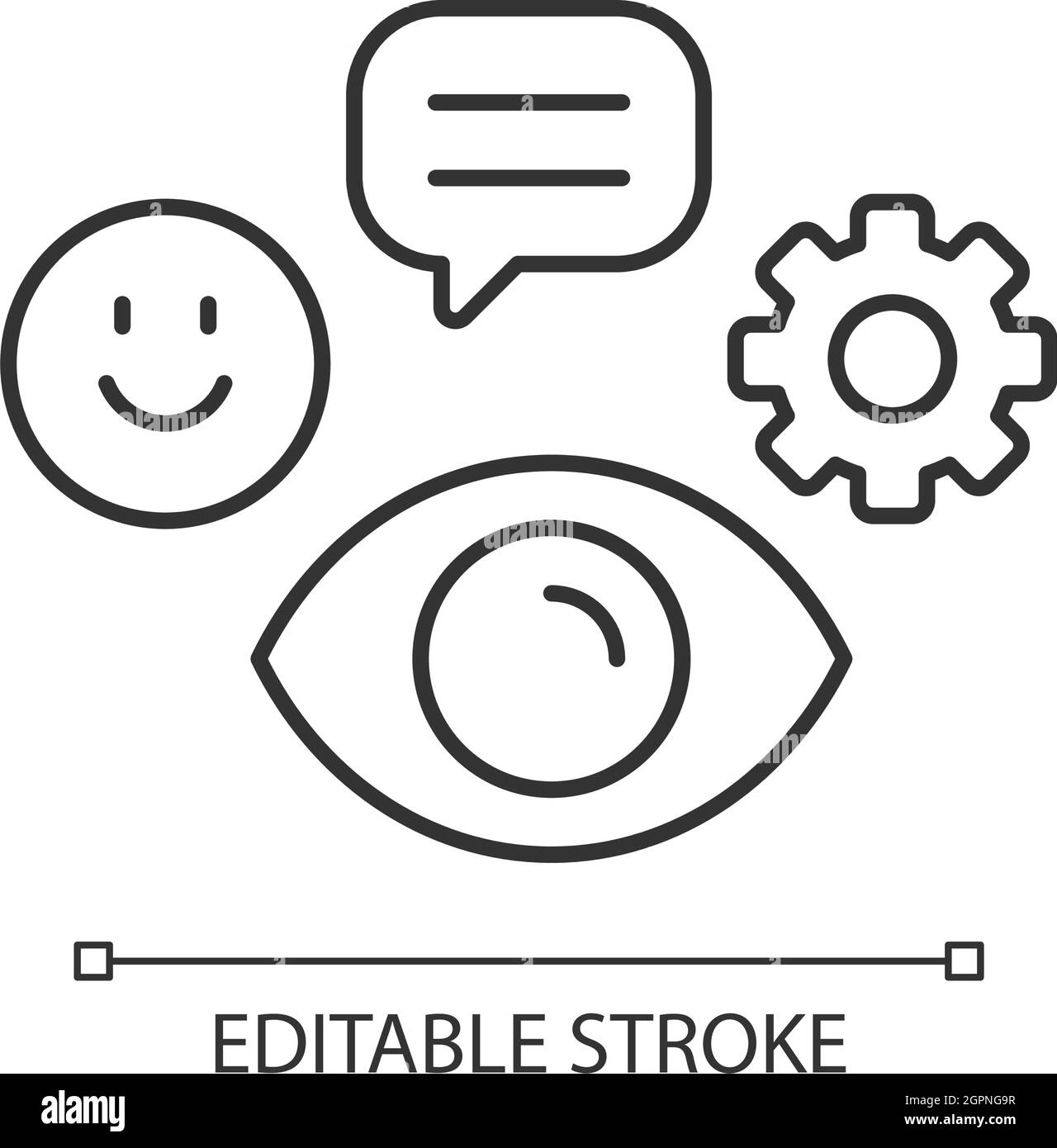 Observation skills linear icon Stock Vector Image & Art - Alamy