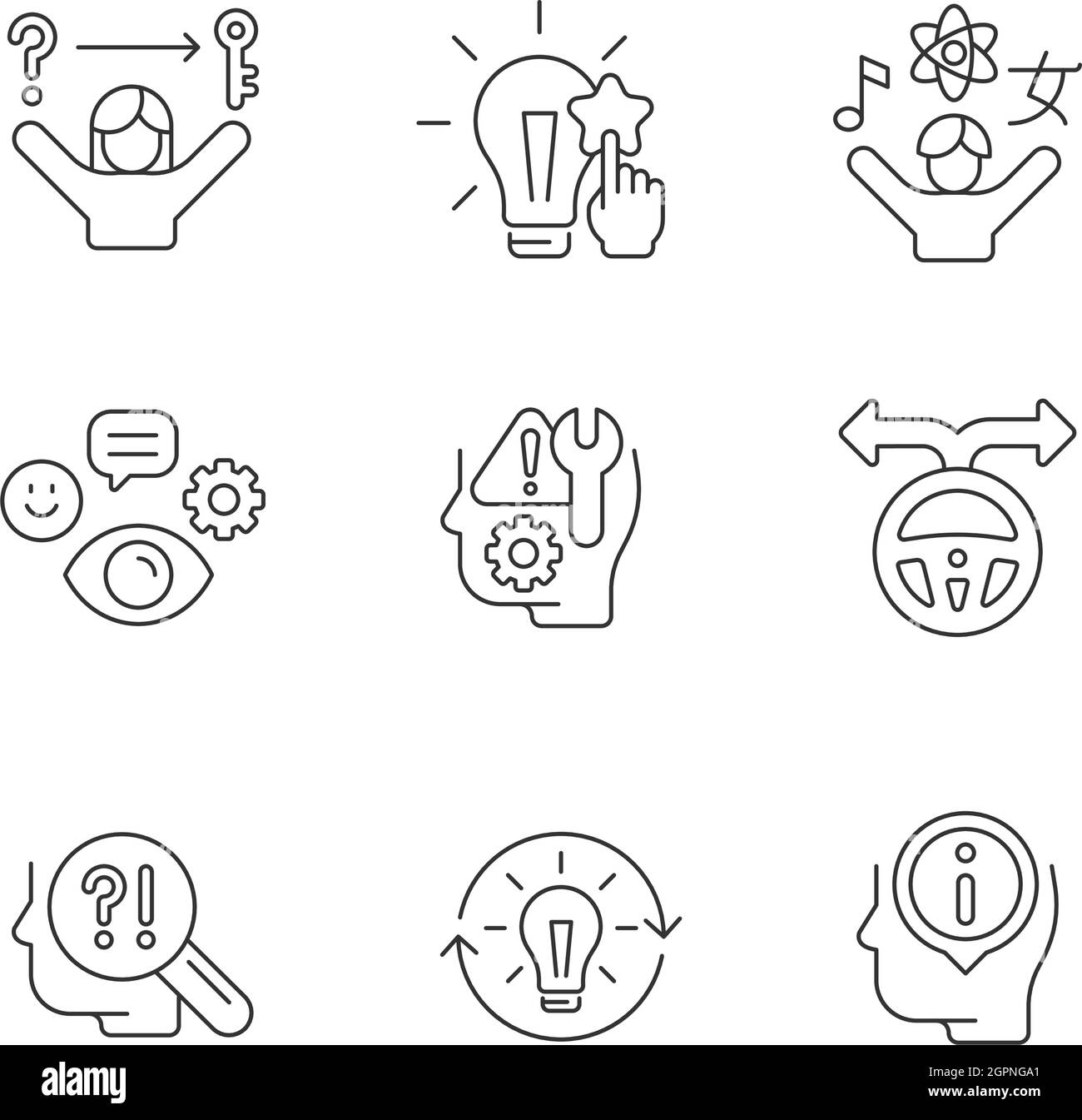 Self development skills linear icons set Stock Vector Image & Art - Alamy