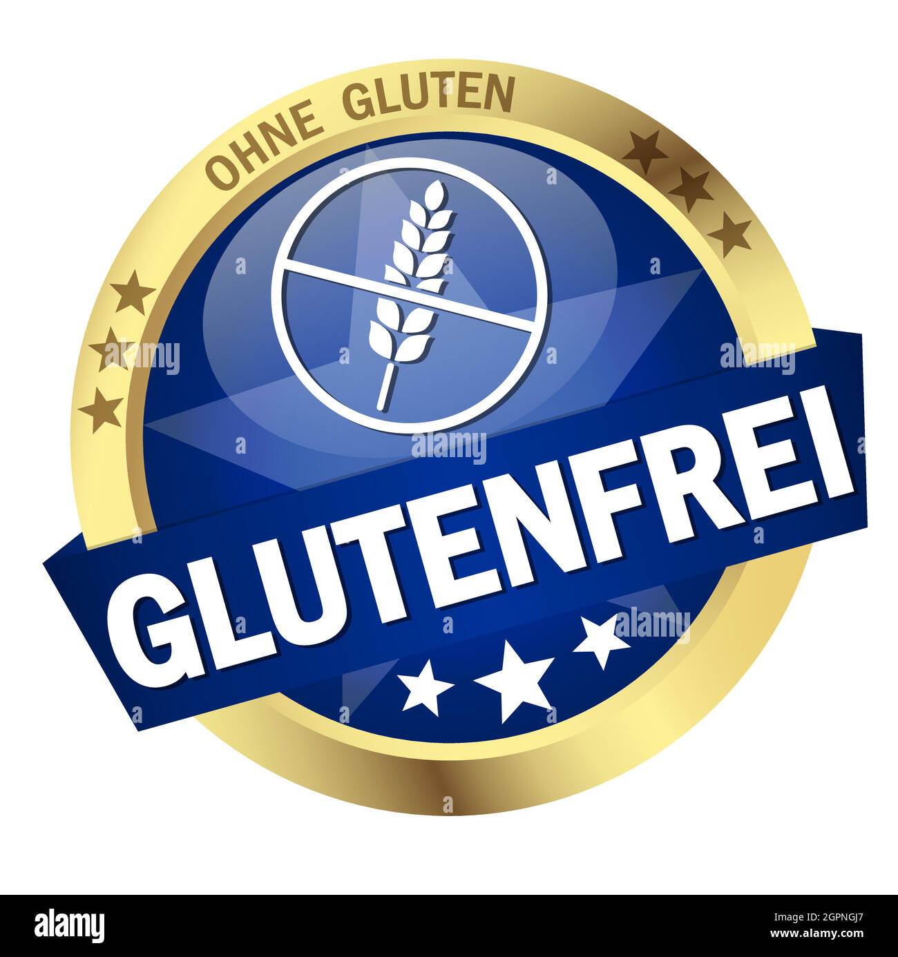 Button with Banner gluten free (in german Stock Vector Image & Art - Alamy