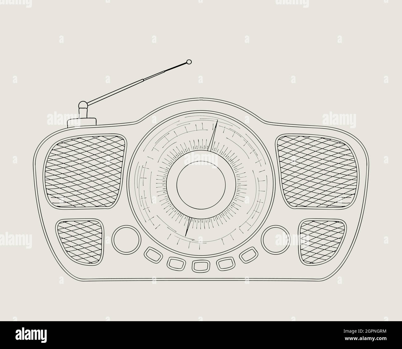 Vintage radio sketch 6 Stock Vector Image & Art - Alamy