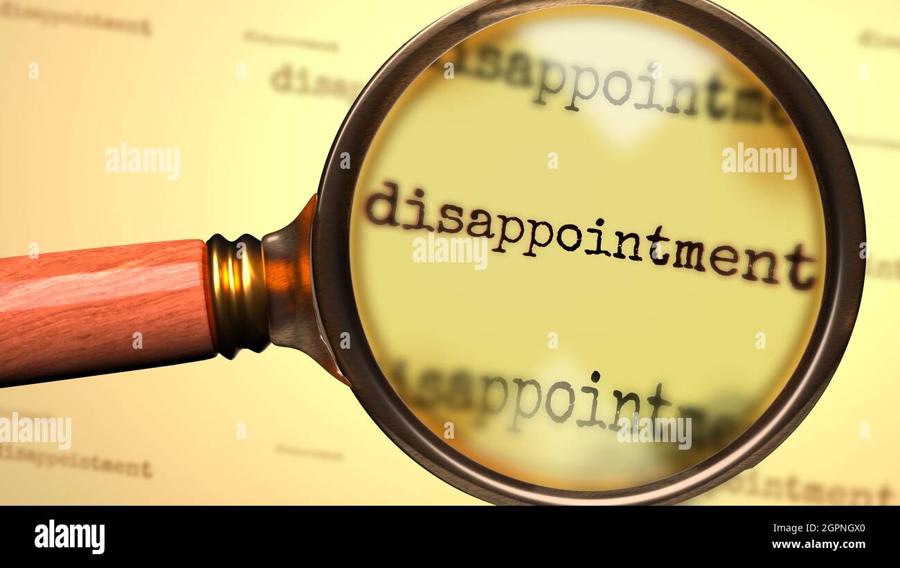 Disappointment disappointment high hi-res stock photography and images ...