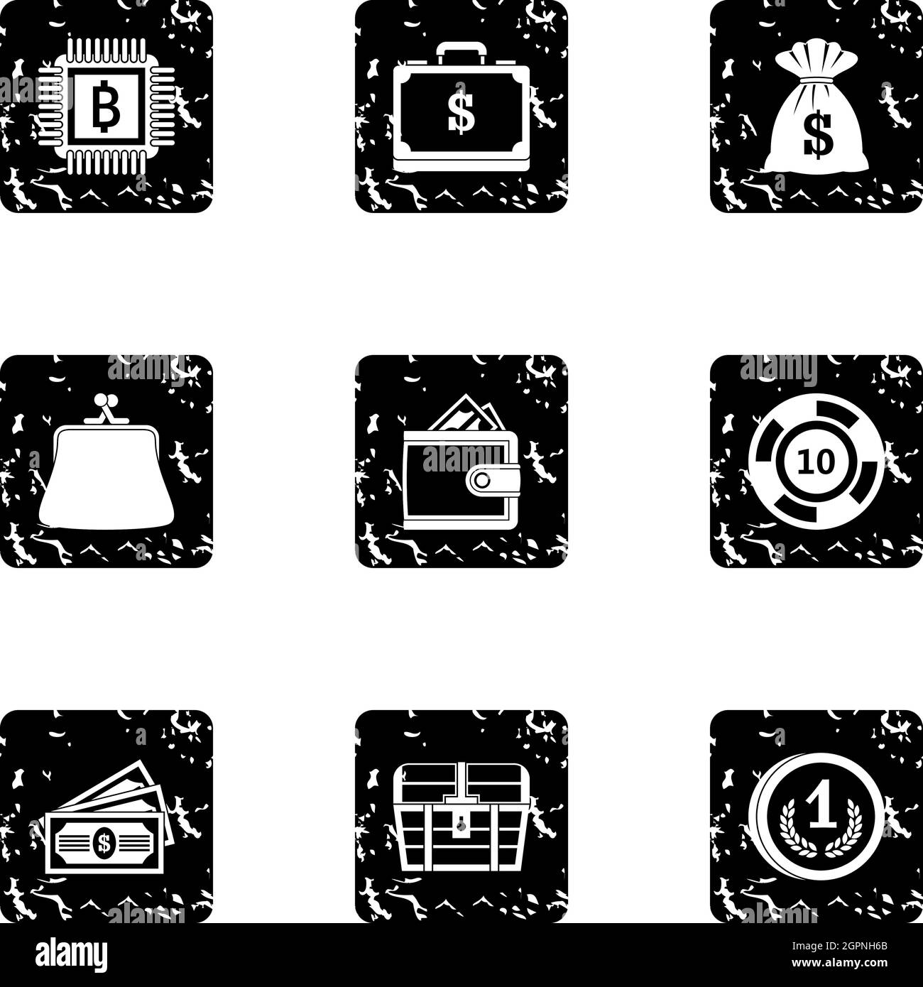 Vector black money icons hi-res stock photography and images - Alamy