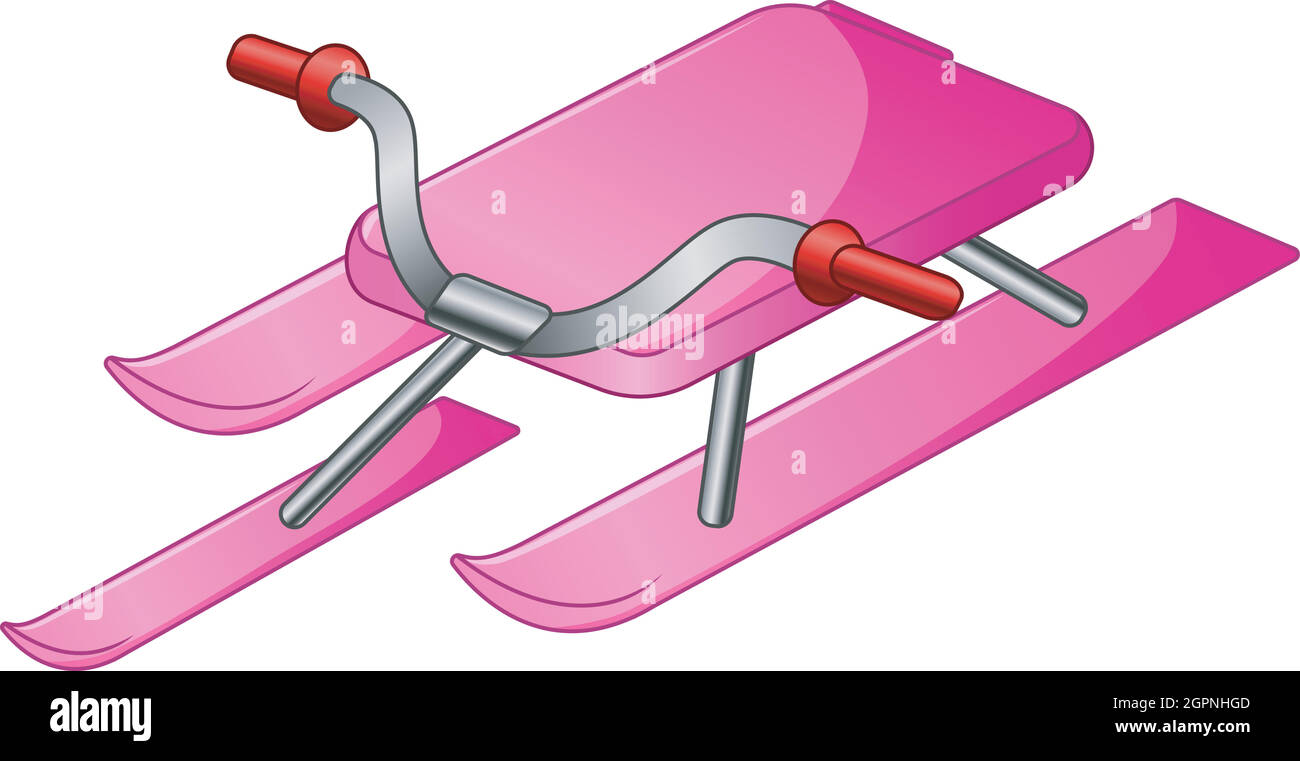 Pink winter sled isolated on white background Stock Vector Image & Art ...