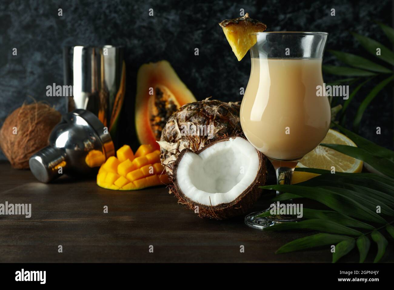 Cocktail pina colada making hi-res stock photography and images - Alamy