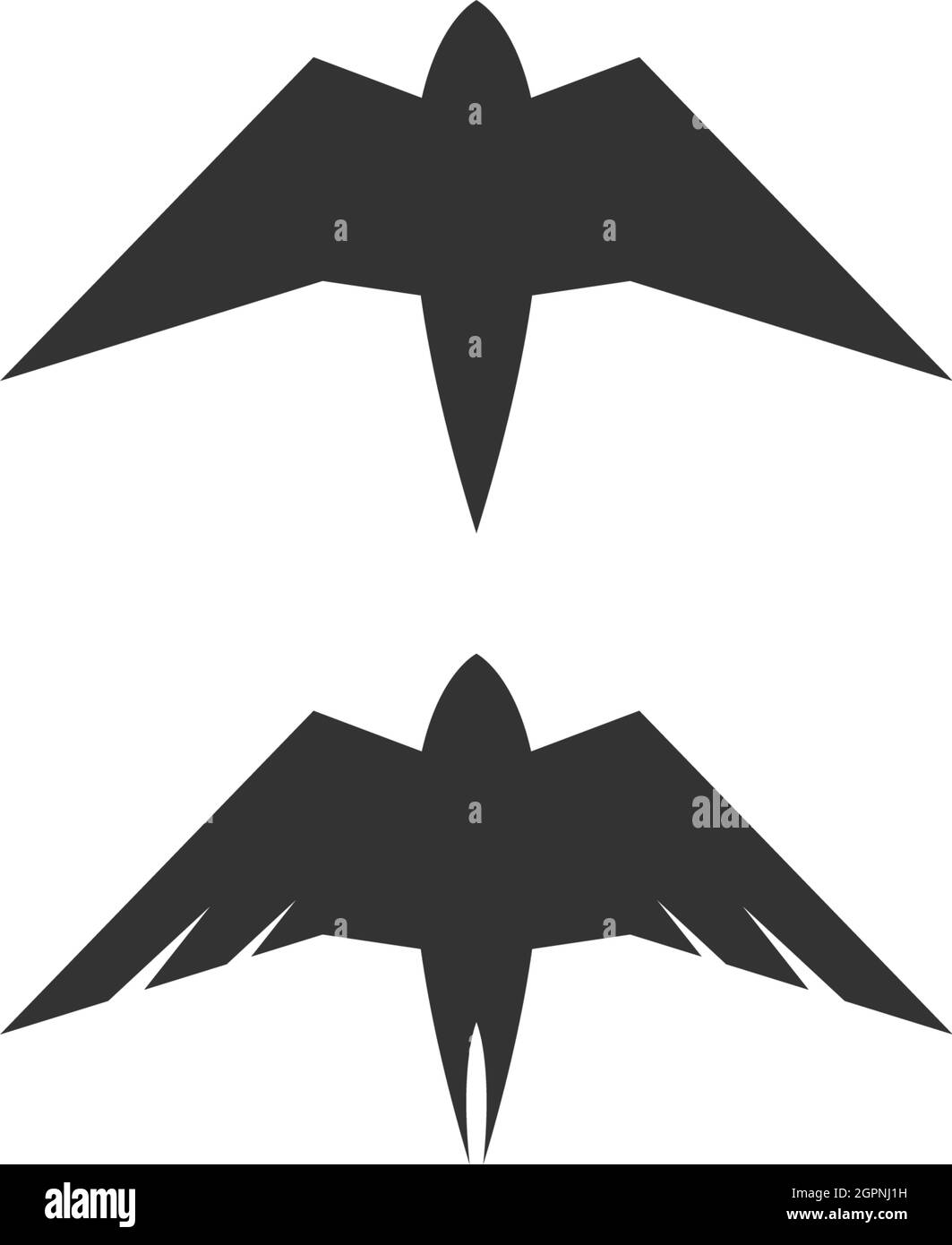Simple Design of Swift Bird logo icon template vector illustration ...
