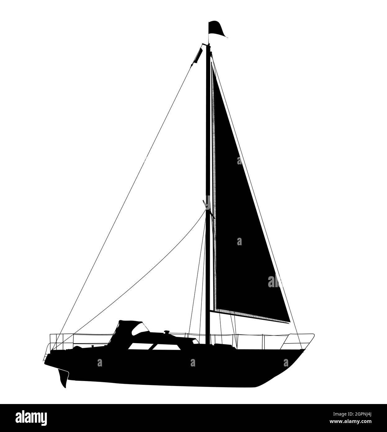 Artistic sailing boat Black and White Stock Photos & Images - Alamy