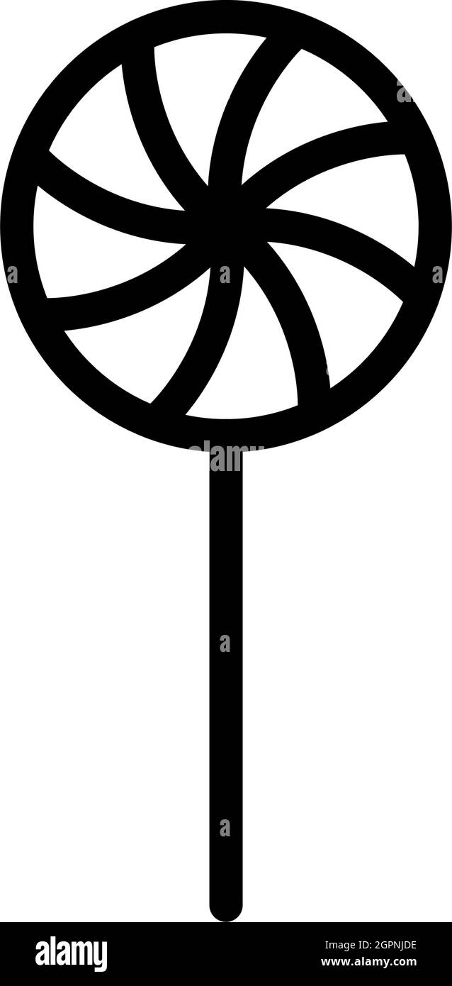 Stick candy icon black Stock Vector Images - Alamy
