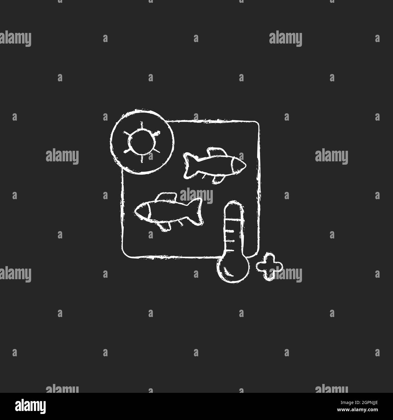 Heat treatment chalk white icon on dark background Stock Vector Image ...