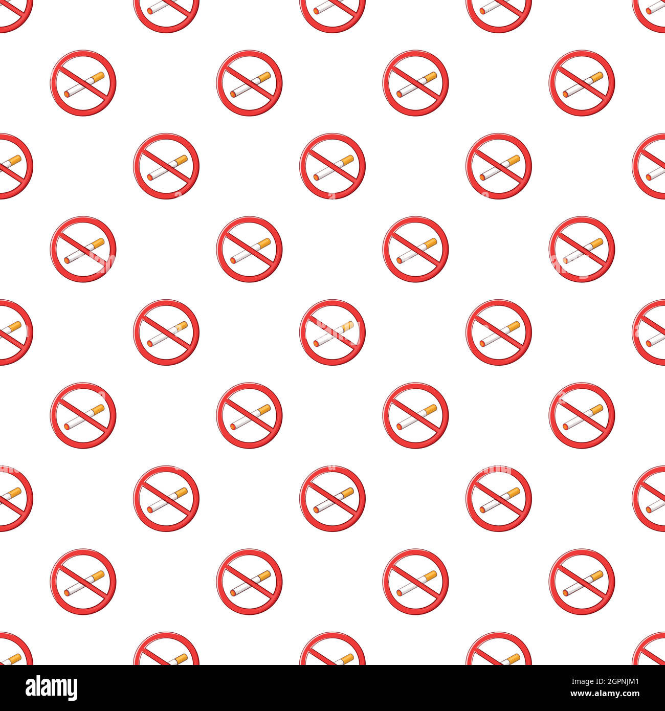 No smoking sign pattern, cartoon style Stock Vector Image & Art - Alamy