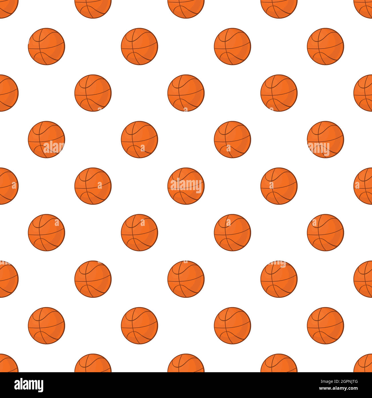 Basketball pattern, cartoon style Stock Vector Image & Art - Alamy