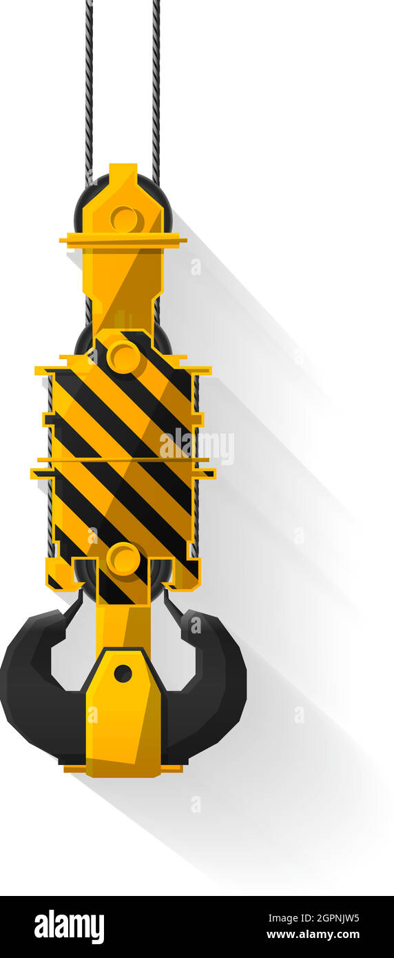 Crane hook lifting metal Stock Vector Images - Alamy