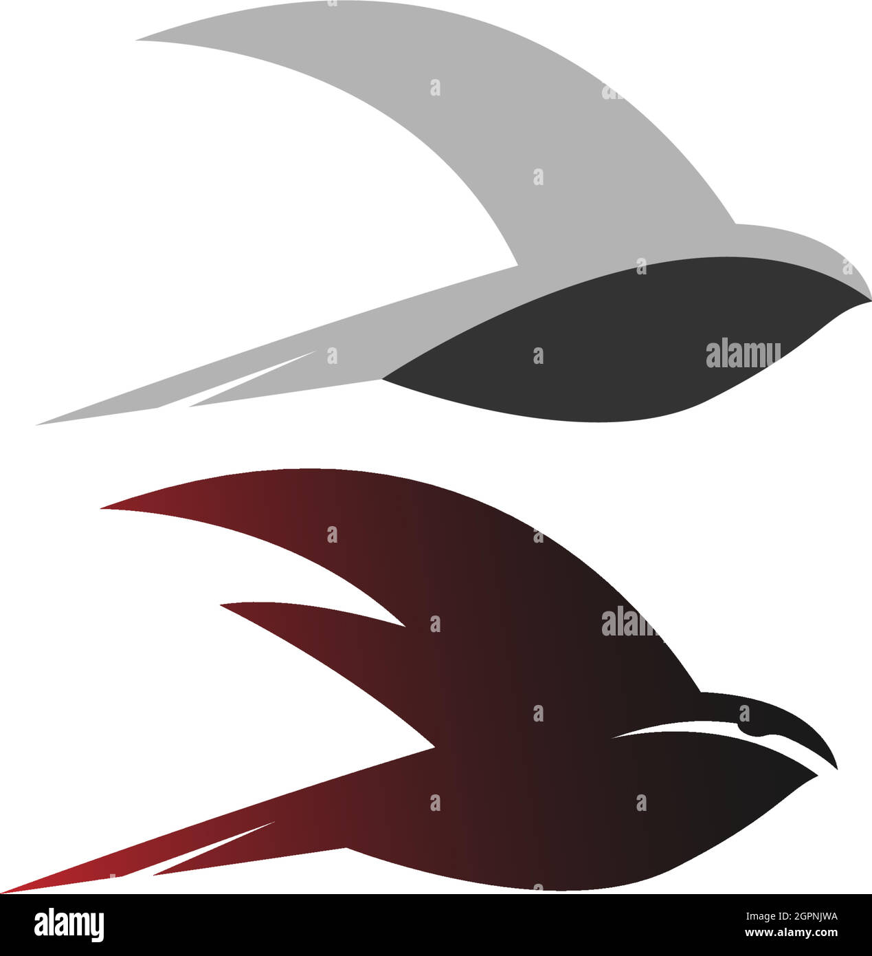 Simple Design of Swift Bird logo icon template vector illustration ...
