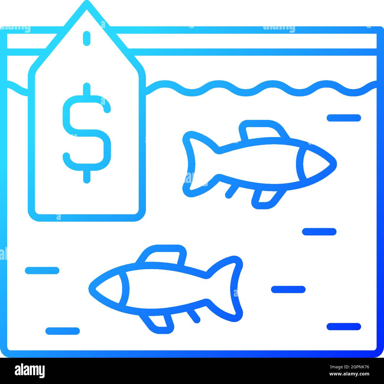Live fish trade gradient linear vector icon Stock Vector Image & Art ...