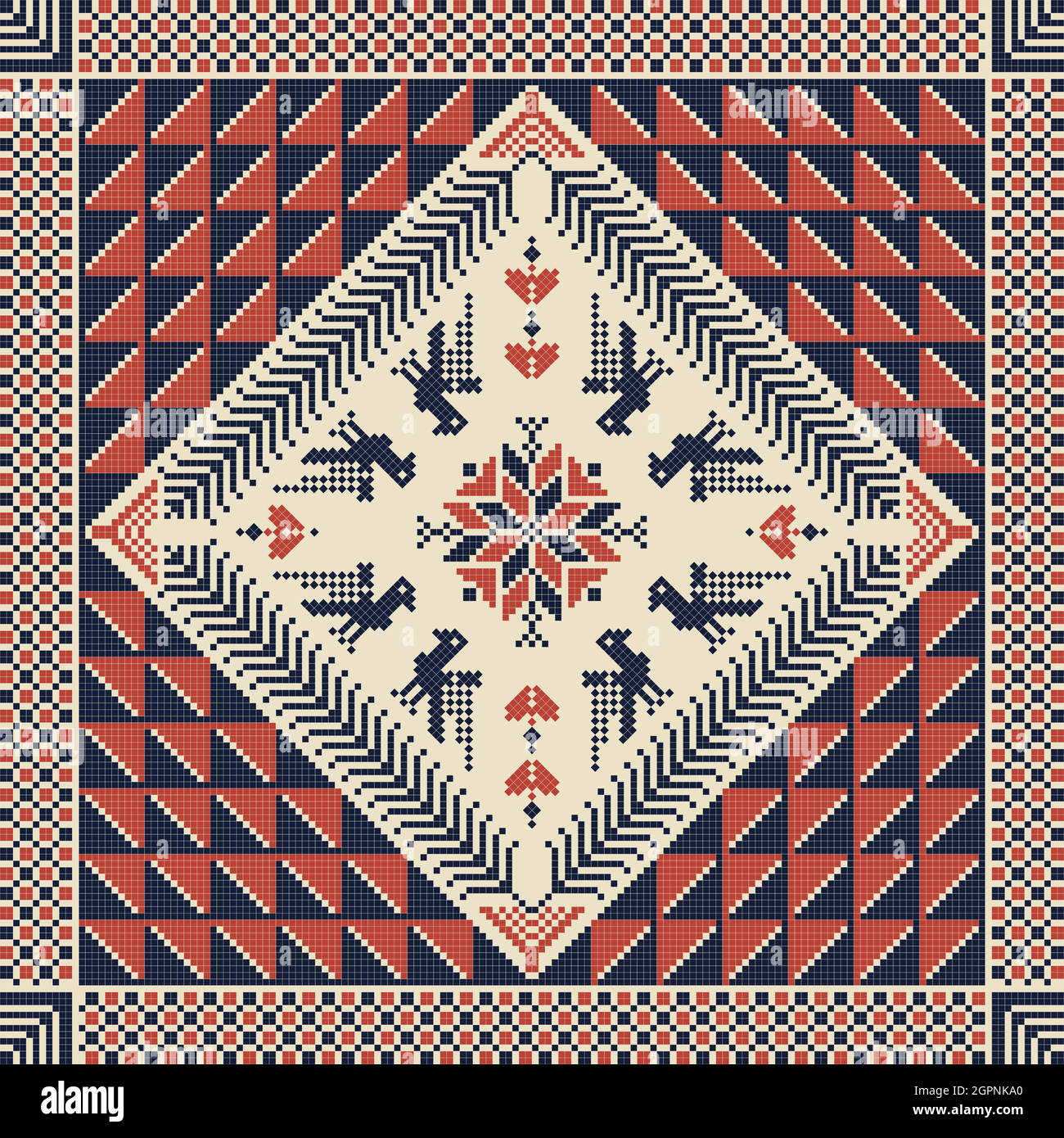 Palestinian embroidery pattern Stock Vector Image & Art - Alamy