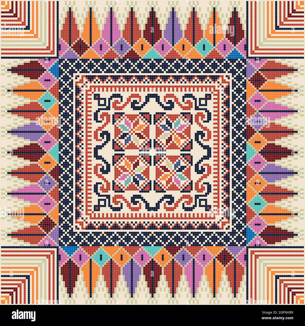Palestinian embroidery pattern Stock Vector Image & Art - Alamy