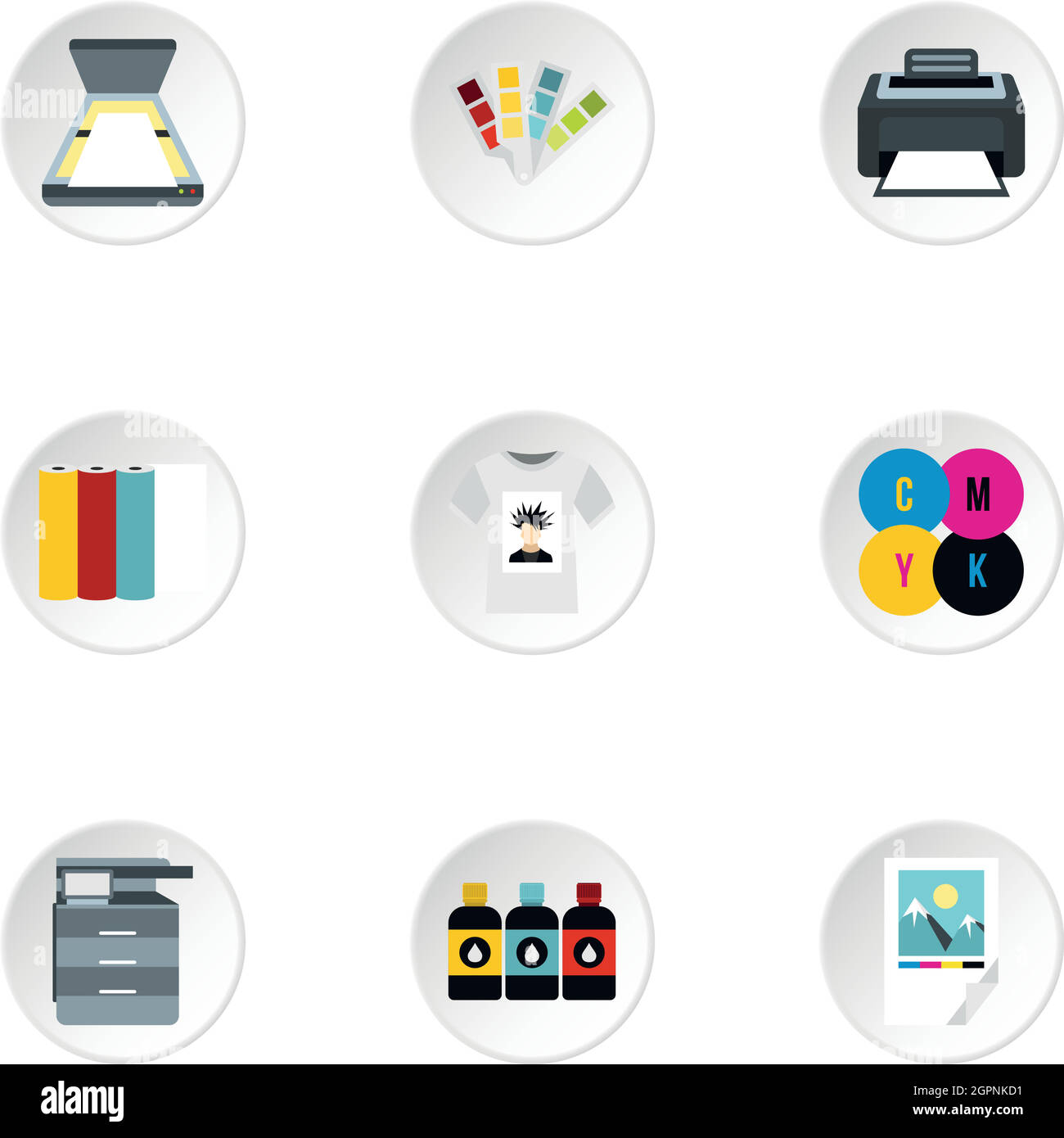 T shirt printing machine Stock Vector Images - Alamy