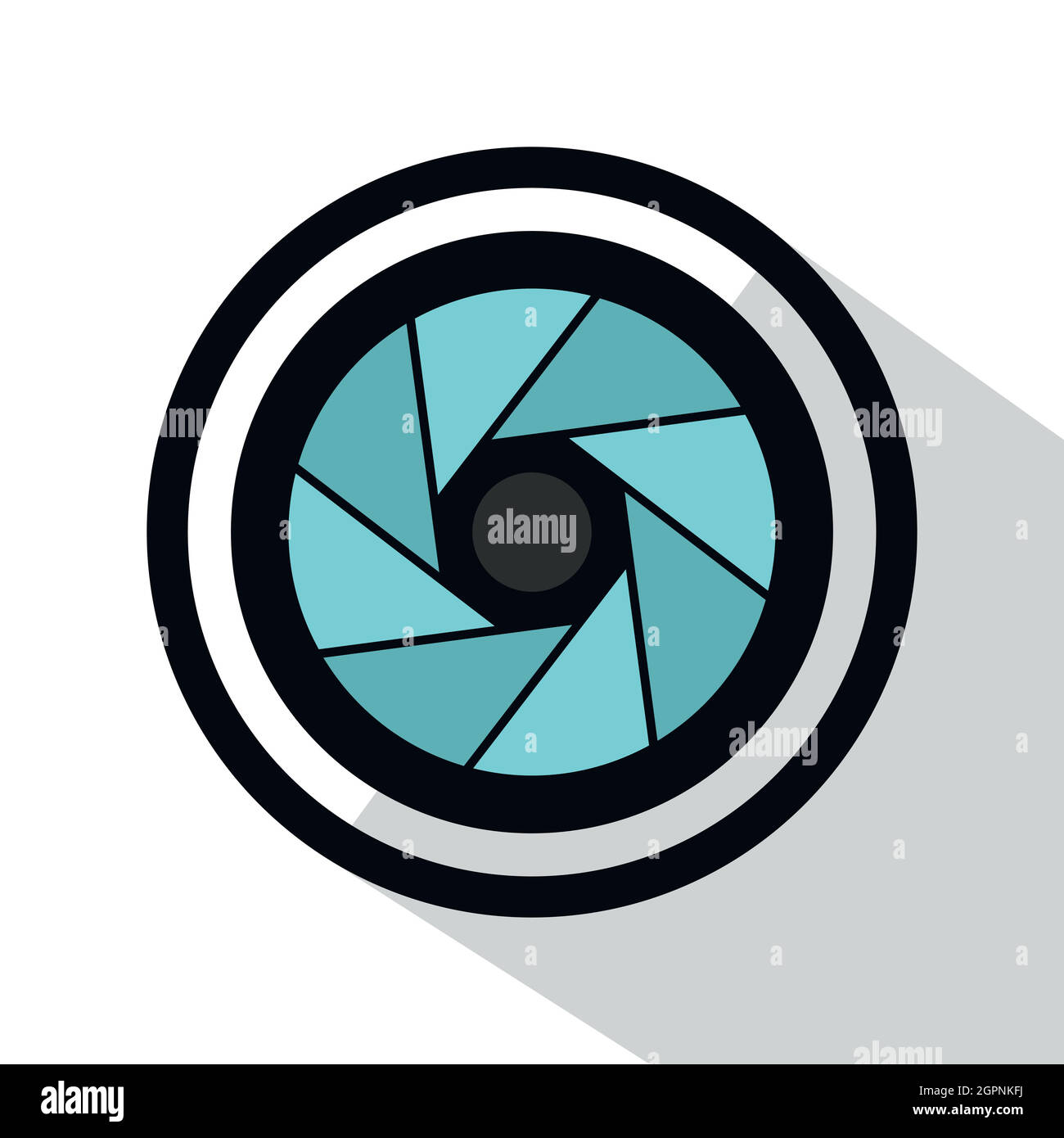 Round objective icon, flat style Stock Vector Image & Art - Alamy