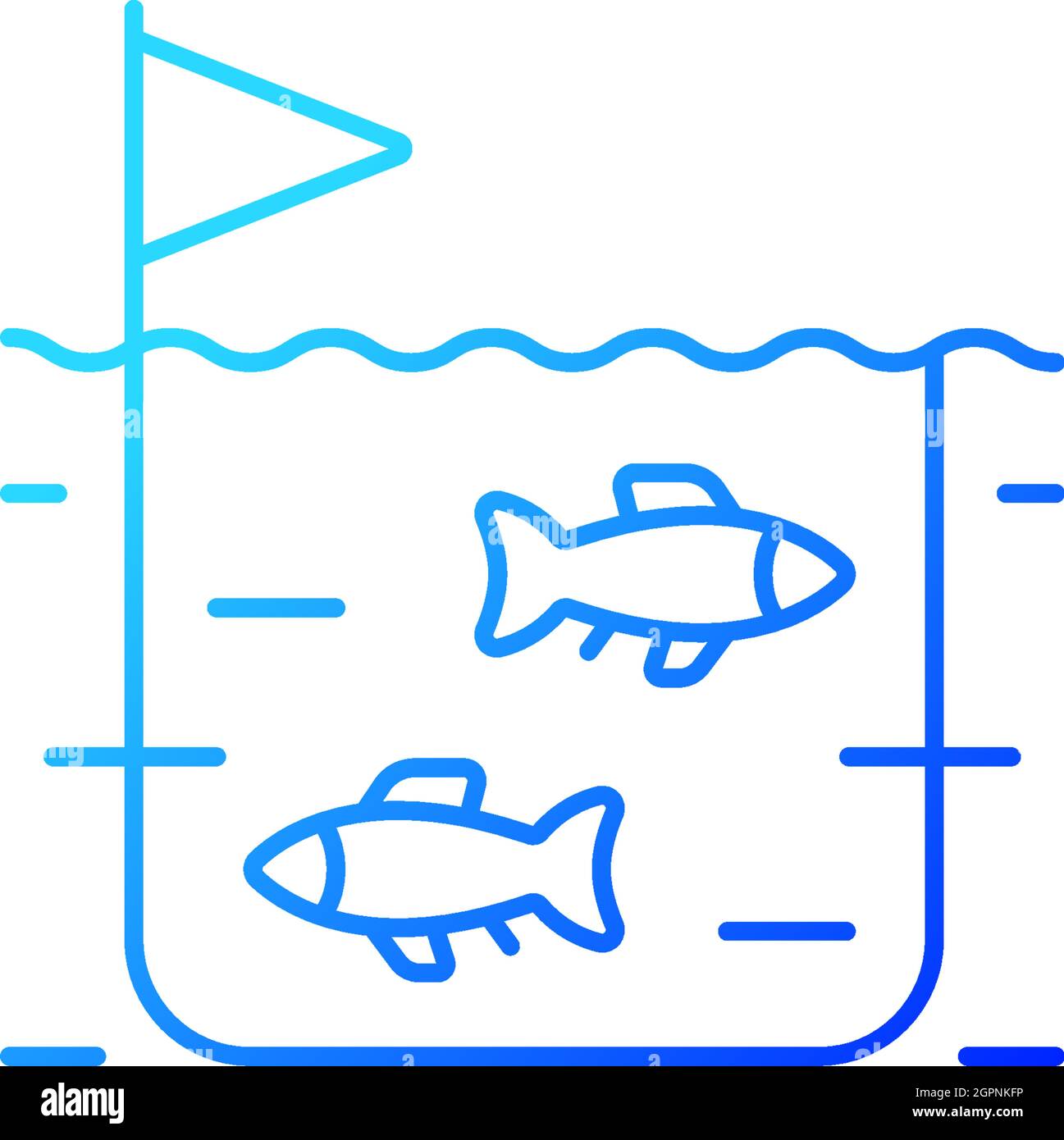 Fish farming gradient linear vector icon Stock Vector Image & Art - Alamy