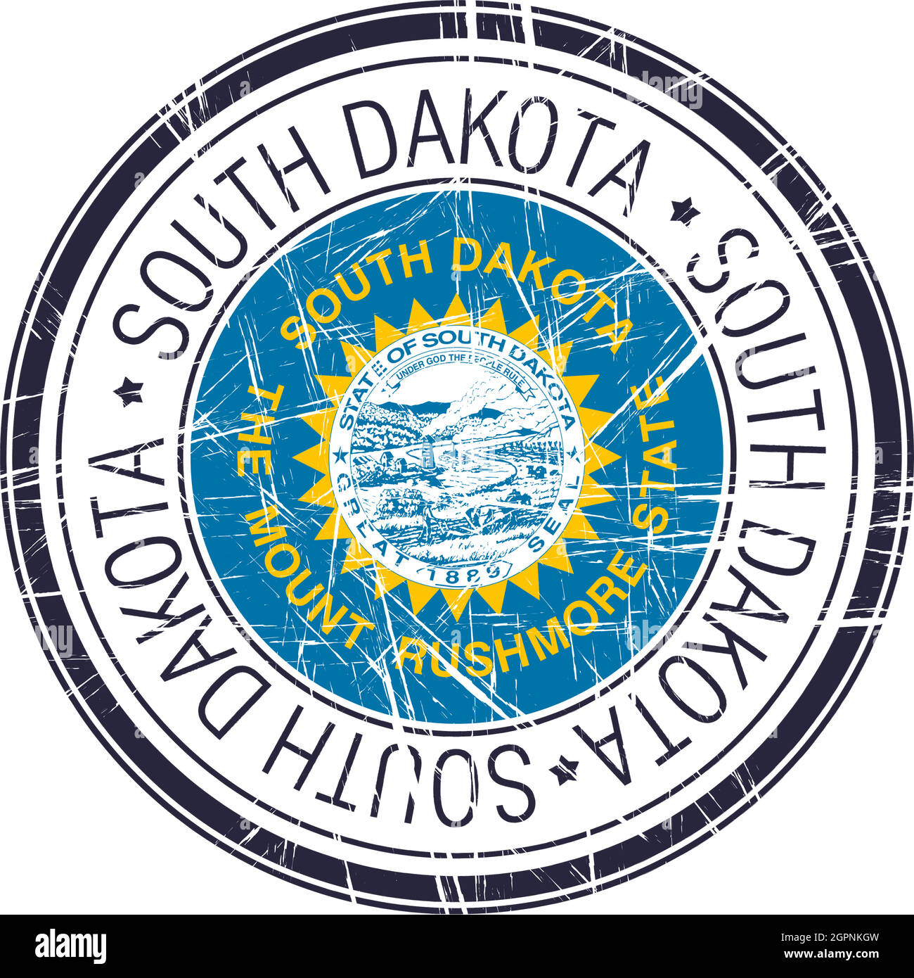 Old map of south dakota Stock Vector Images - Alamy