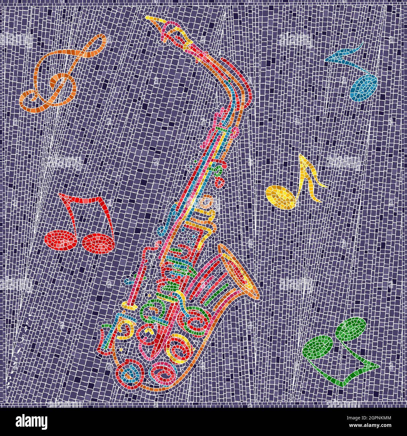 Saxophone mosaic Stock Vector Images - Alamy