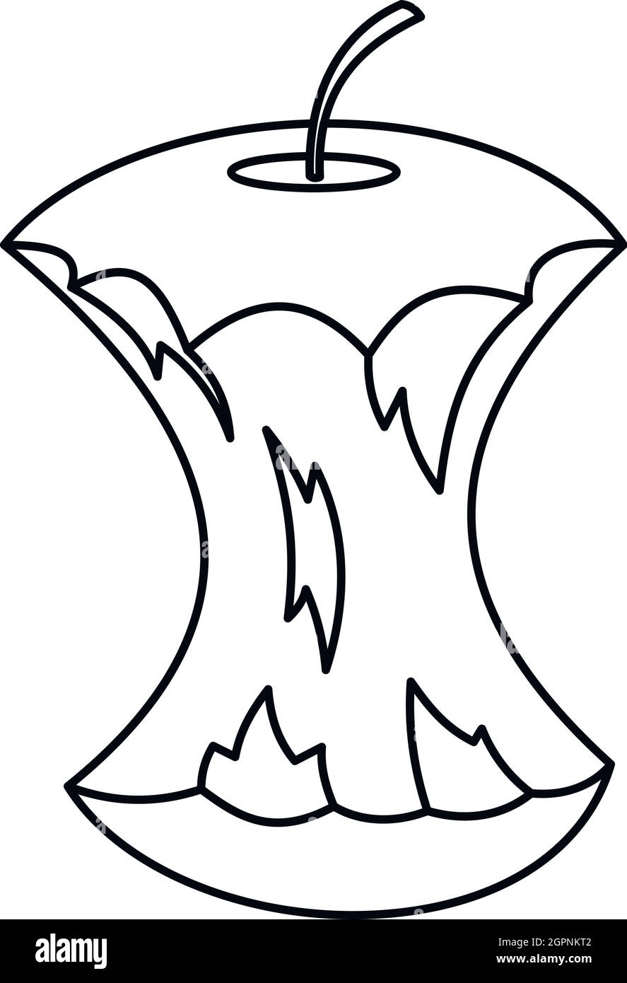 Apple core logo hi-res stock photography and images - Alamy